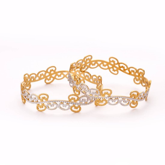 88#1445,Sparkling Rhodium Bangles